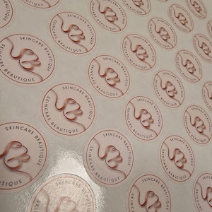 Personalised LOGO STICKERS, Round Business Logo Labels, Circle Branding ...