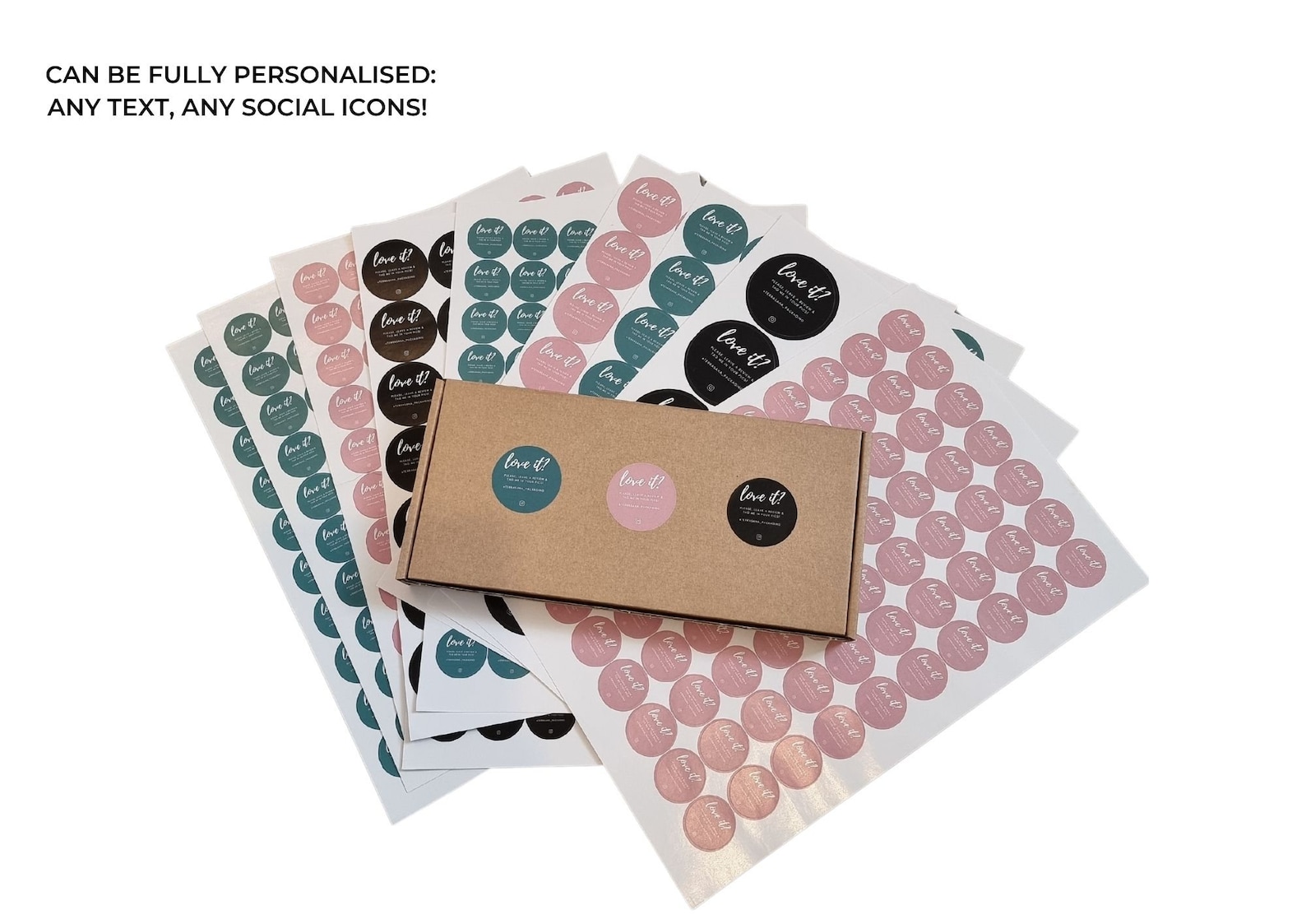 Personalised / Logo Sticker Sheets Round Business Stickers - Etsy UK