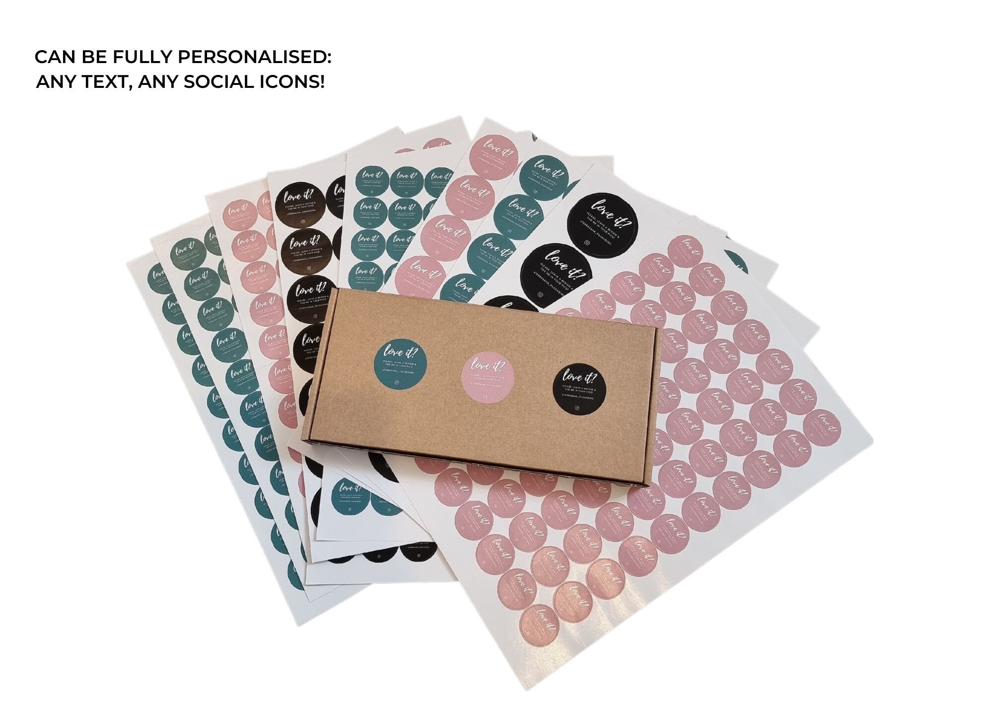 Personalised / Logo Sticker Sheets Round Business Stickers - Etsy UK