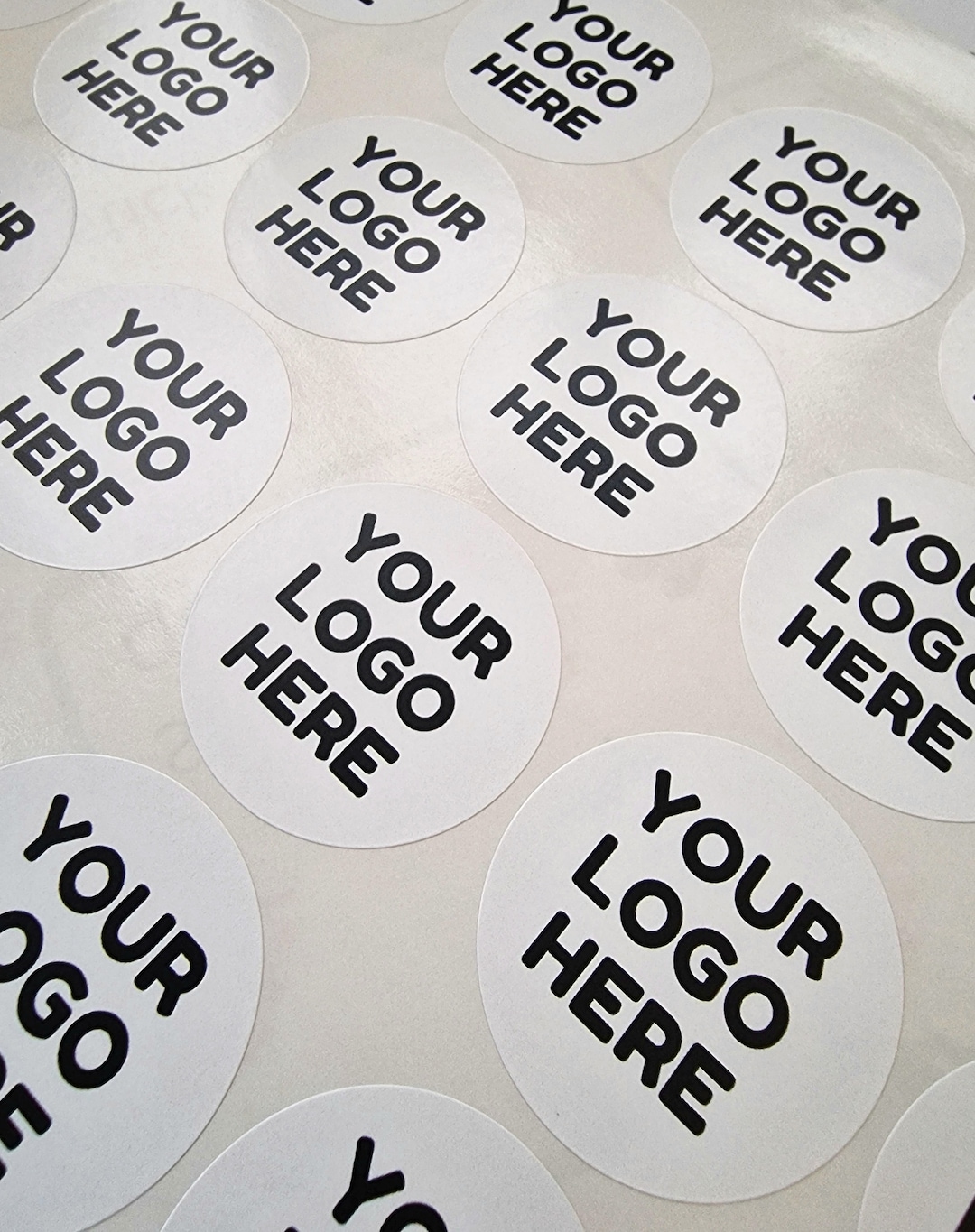 Logo Stickers for Business-a4 Sheets, Round Logo Label, Customised ...