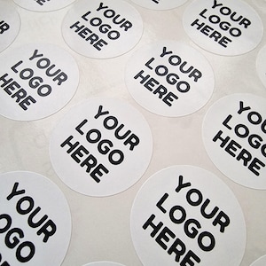 Personalised Your Logo Stickers: Round Business Branding Labels 25mm ...