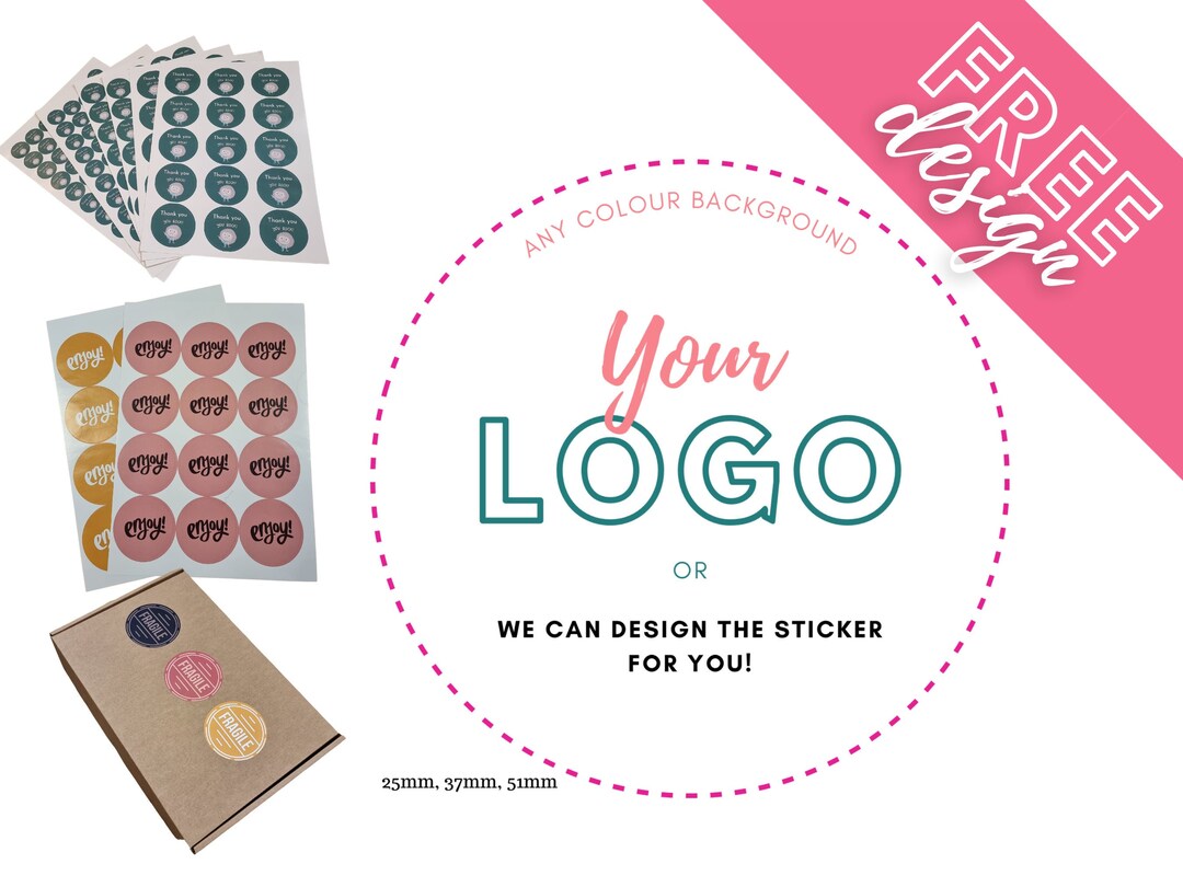 Personalised / Logo Sticker Sheets Round Business Stickers - Etsy UK