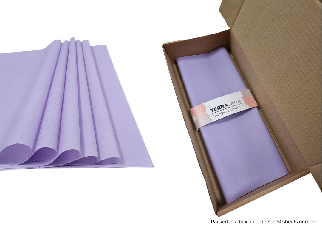 Papier de soie LILAS Emballage cadeau recyclable, papier de soie ...