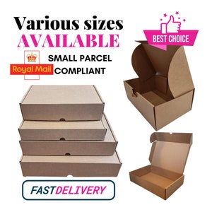 Small Parcel Brown Cardboard Boxes: Royal Mail Compliant, Eco Friendly - Etsy UK