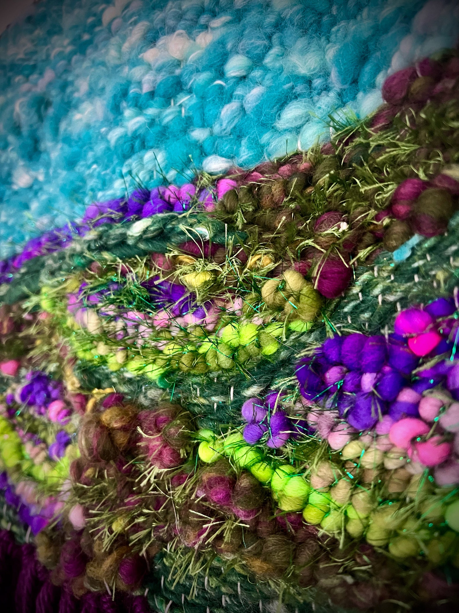 Lavender Field- Large Hand-woven Landscape Tapestry Weaving With Hand ...