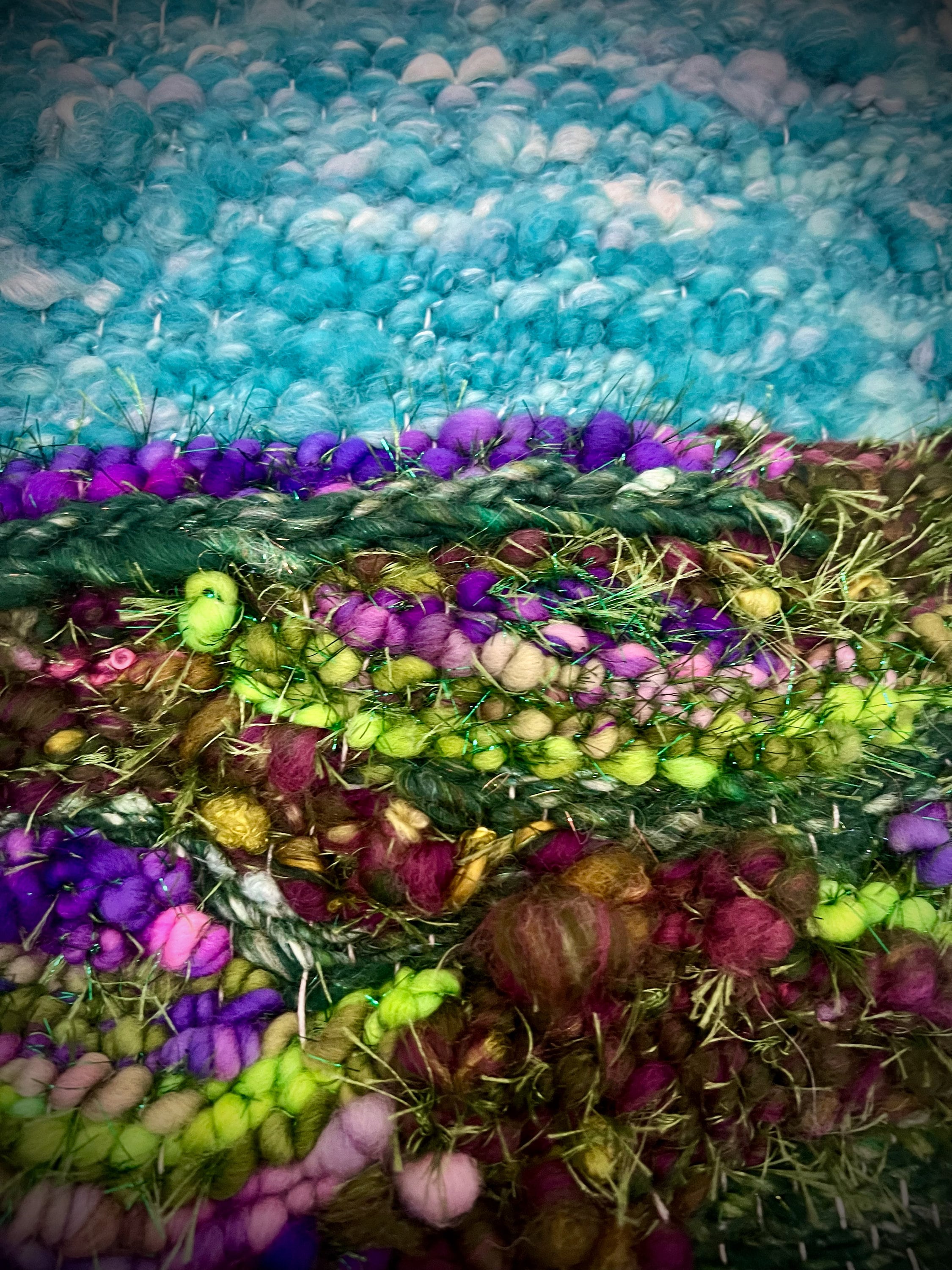 Lavender Field- Large Hand-woven Landscape Tapestry Weaving With Hand ...