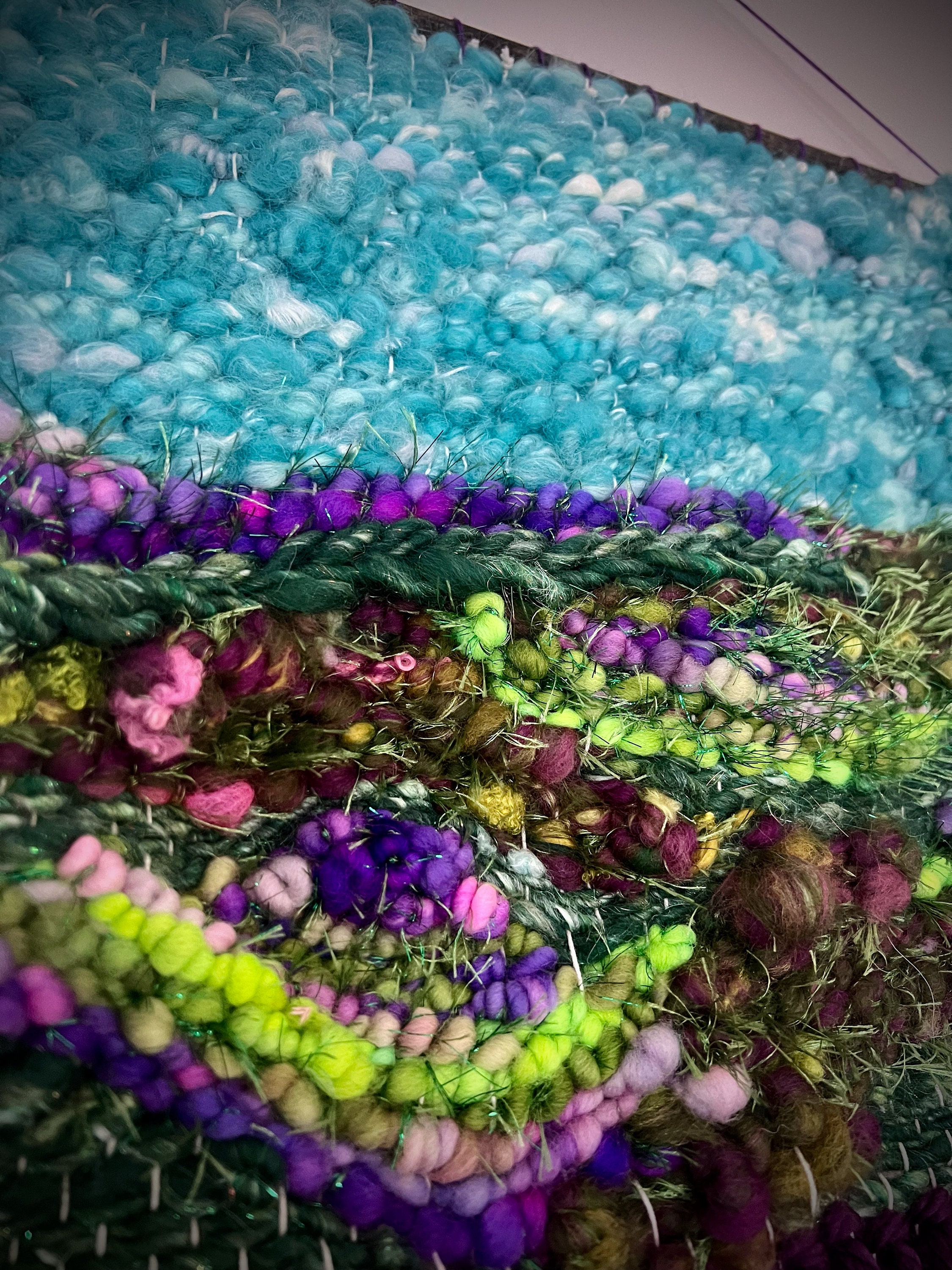 Lavender Field- Large Hand-woven Landscape Tapestry Weaving With Hand ...