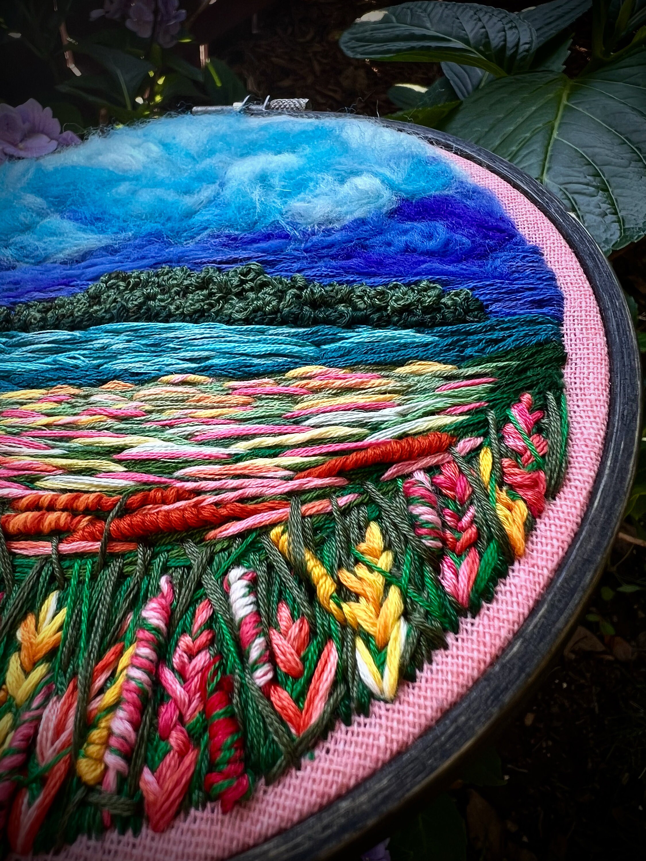 Snapdragon Field Hand Embroidery Thread Painting and Needle - Etsy