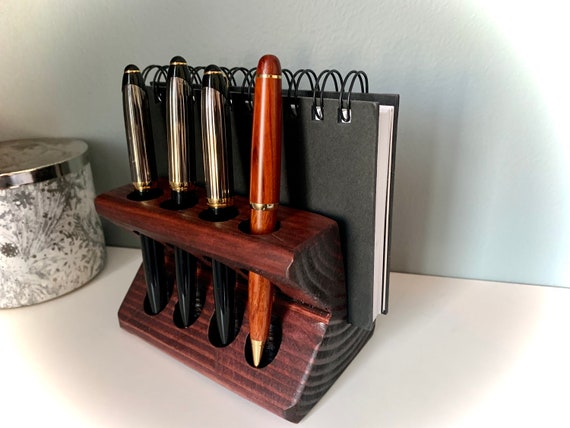 Wooden Pen and Book Holder Desk Organizer Fountain Pen - Etsy