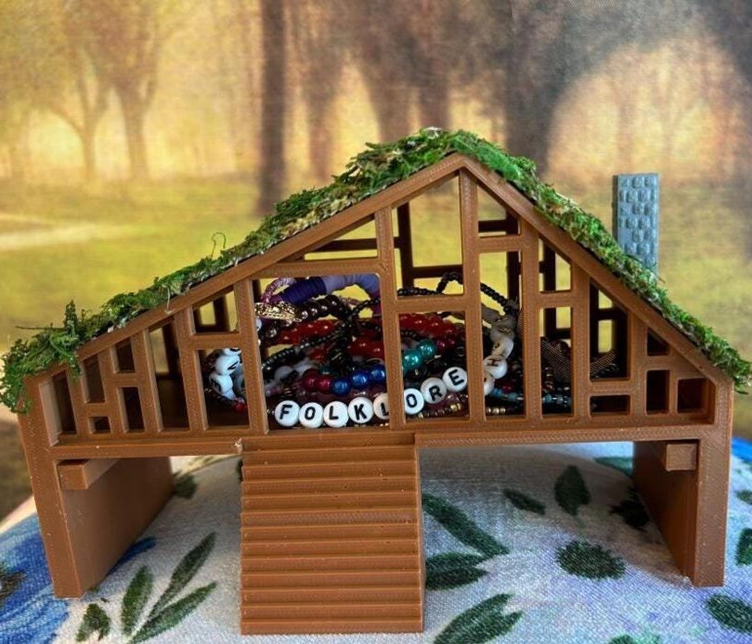 Folklore Cabin With 13 Steps, Gold or Wood Color, Friendship Bracelet ...