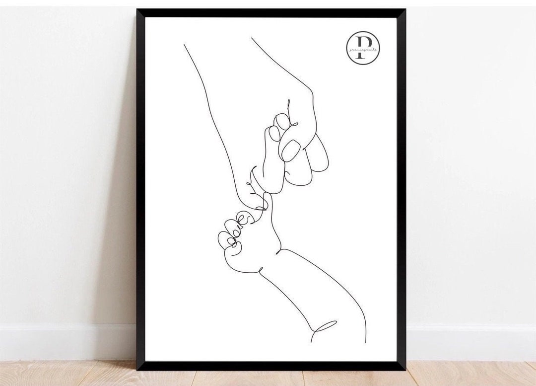 Baby Nursery / Newborn Line Art Print - Etsy