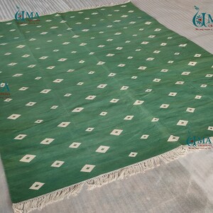 8x10 Area Rug Vintage Cotton Flatweave Reversible Rug for Living Area ...