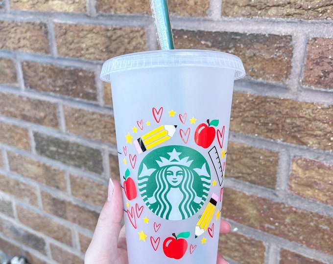 Teacher Starbucks Cold Cup Personalized. Student Teacher - Etsy