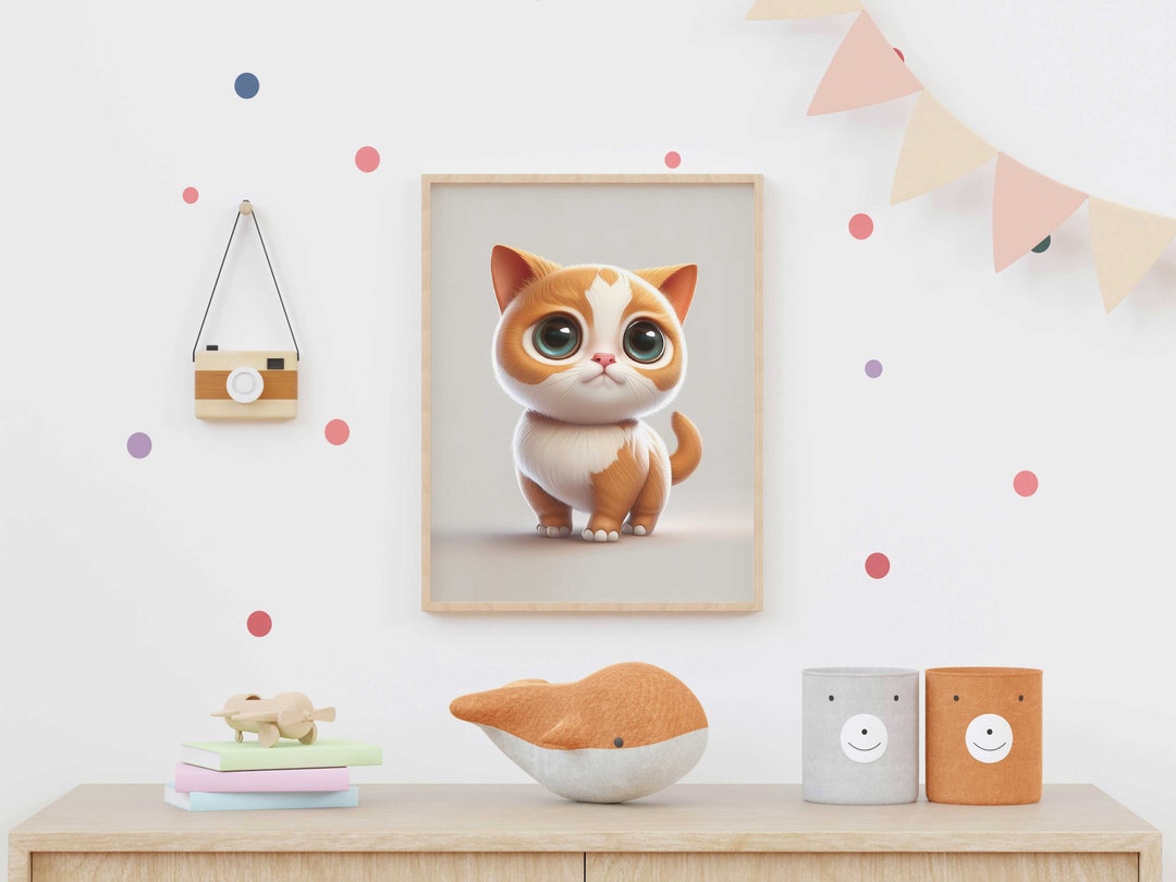 Nursery Prints Girls Cats Decor Nursery Wall Art Baby Girl - Etsy