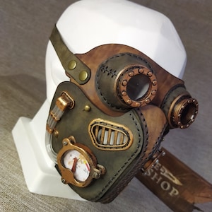 Steampunk Mask steam-man - Etsy