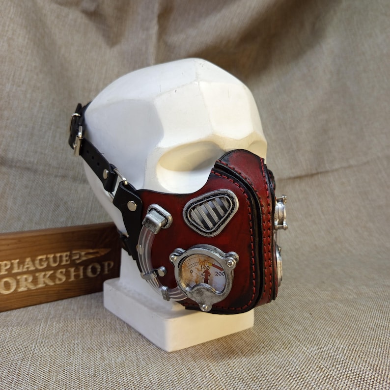 Leather Steampunk Mask With 3D Printed Details - Etsy