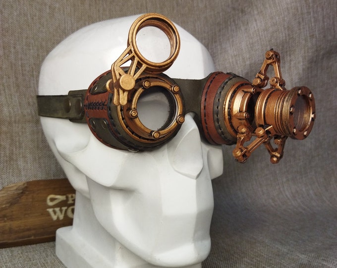 Leather Steampunk Goggles "watchmaker" - Etsy