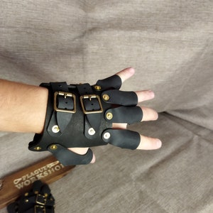 Steampunk Leather Gloves "technomage" - Etsy