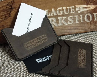 Handmade Leather Card Holder - Made to Order - Etsy