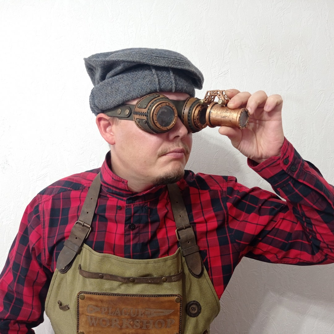 Steampunk Leather Goggles "monocular" - Etsy