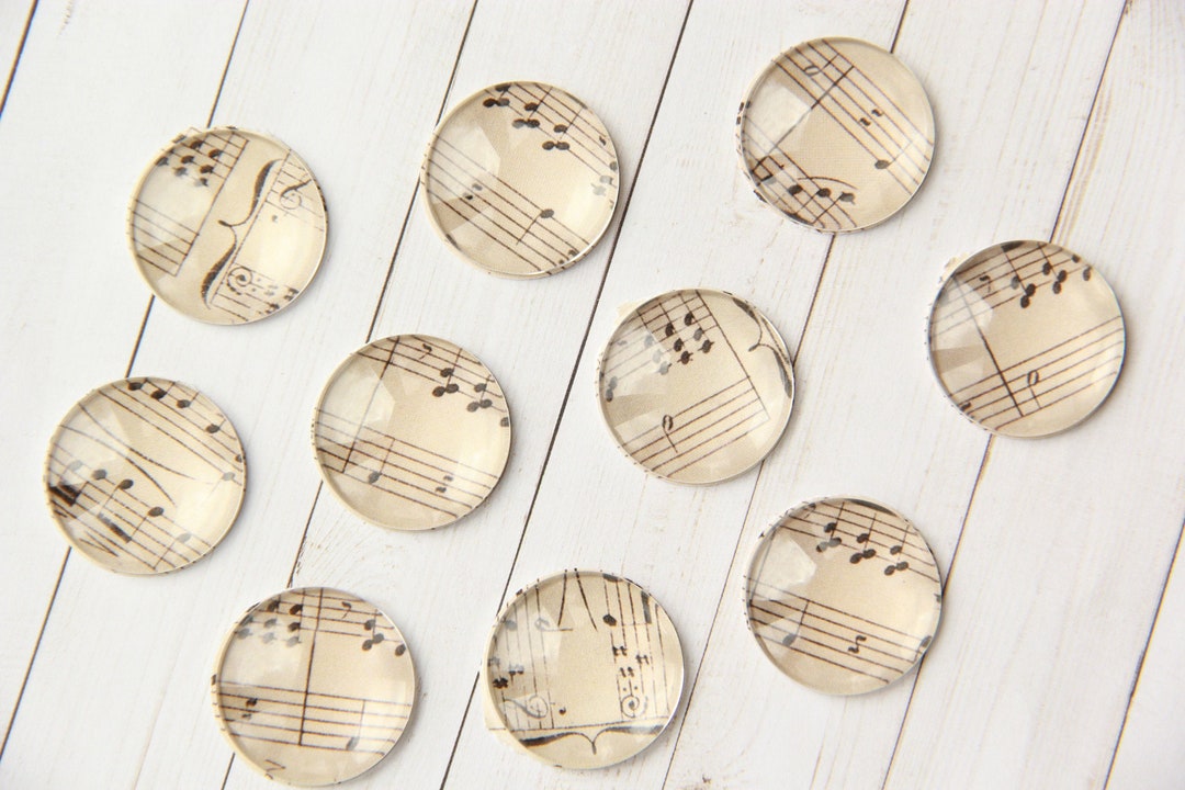 Music Note Magnets Set of 6 Sheet Music Magnets Music Lover Gift Music ...