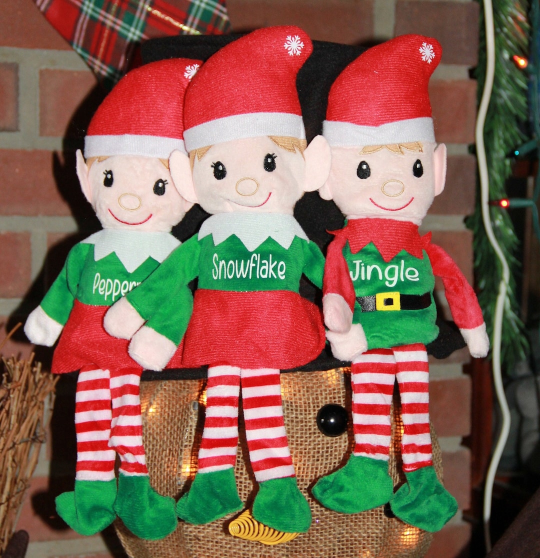 Personalized Christmas Elves Elf Stuffy Boy Elves Girl Elves Plush ...