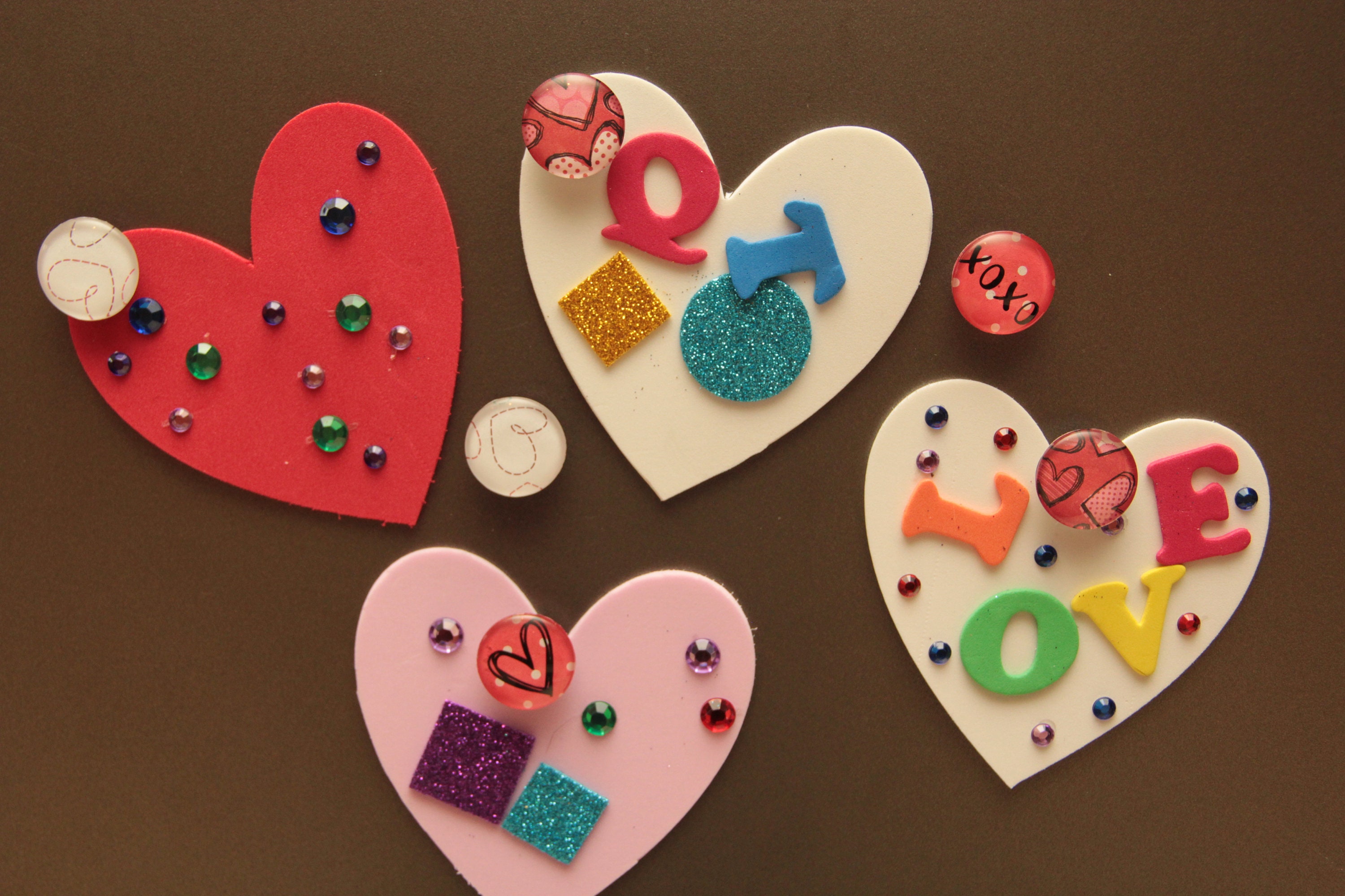 Valentine Magnets Set of 6 1 inch Glass Cabochon Heart - Etsy.de