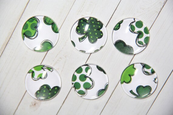 Shamrock Magnets Set of 6 Fridge Magnets Basket Stuffer | Etsy