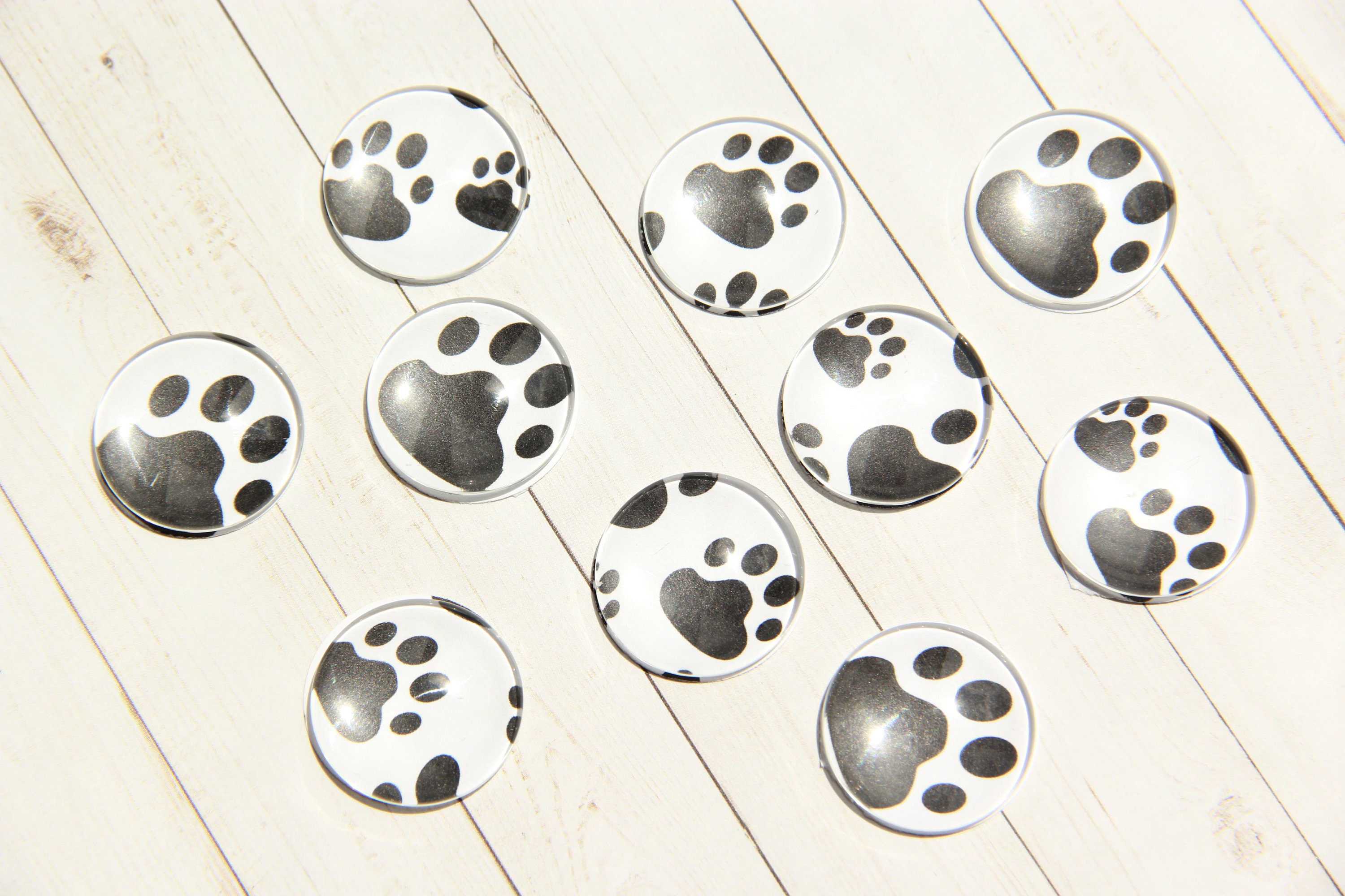 Paw Print Magnets Pet Lover Magnets Set of 6 Dog Lover - Etsy