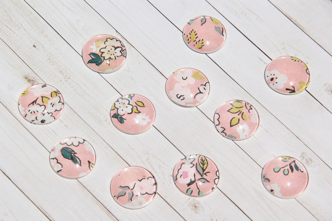 Flower Magnets Pretty Magnets Set of 6 Magnets Fridge Magnets Pink ...