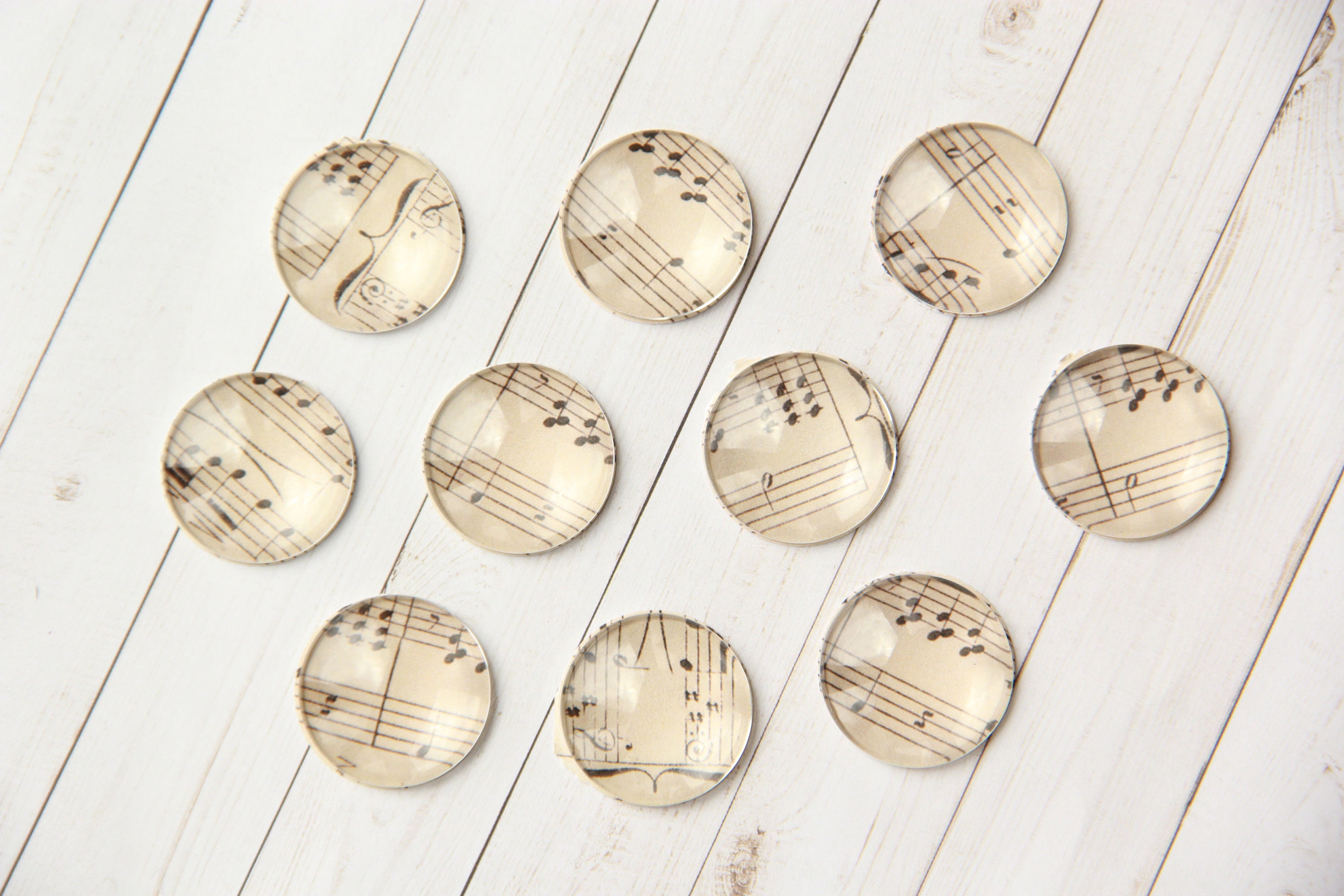 Music Note Magnets Set of 6 Sheet Music Magnets Music Lover Gift Music ...