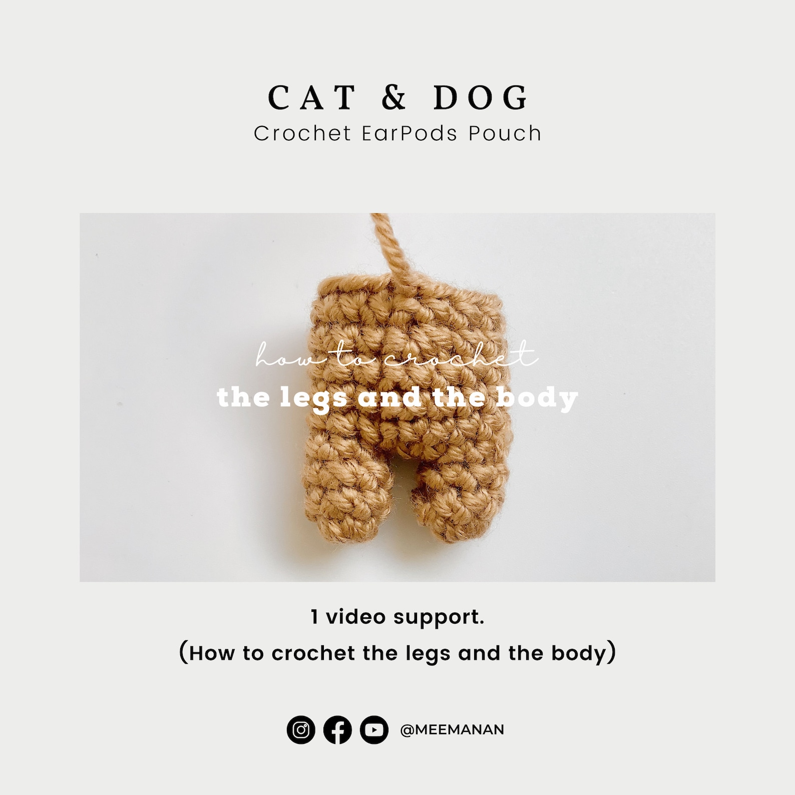 Pdf Pattern Earpods Pouch Cat & Dog Airpods 1/2 Airpods - Etsy