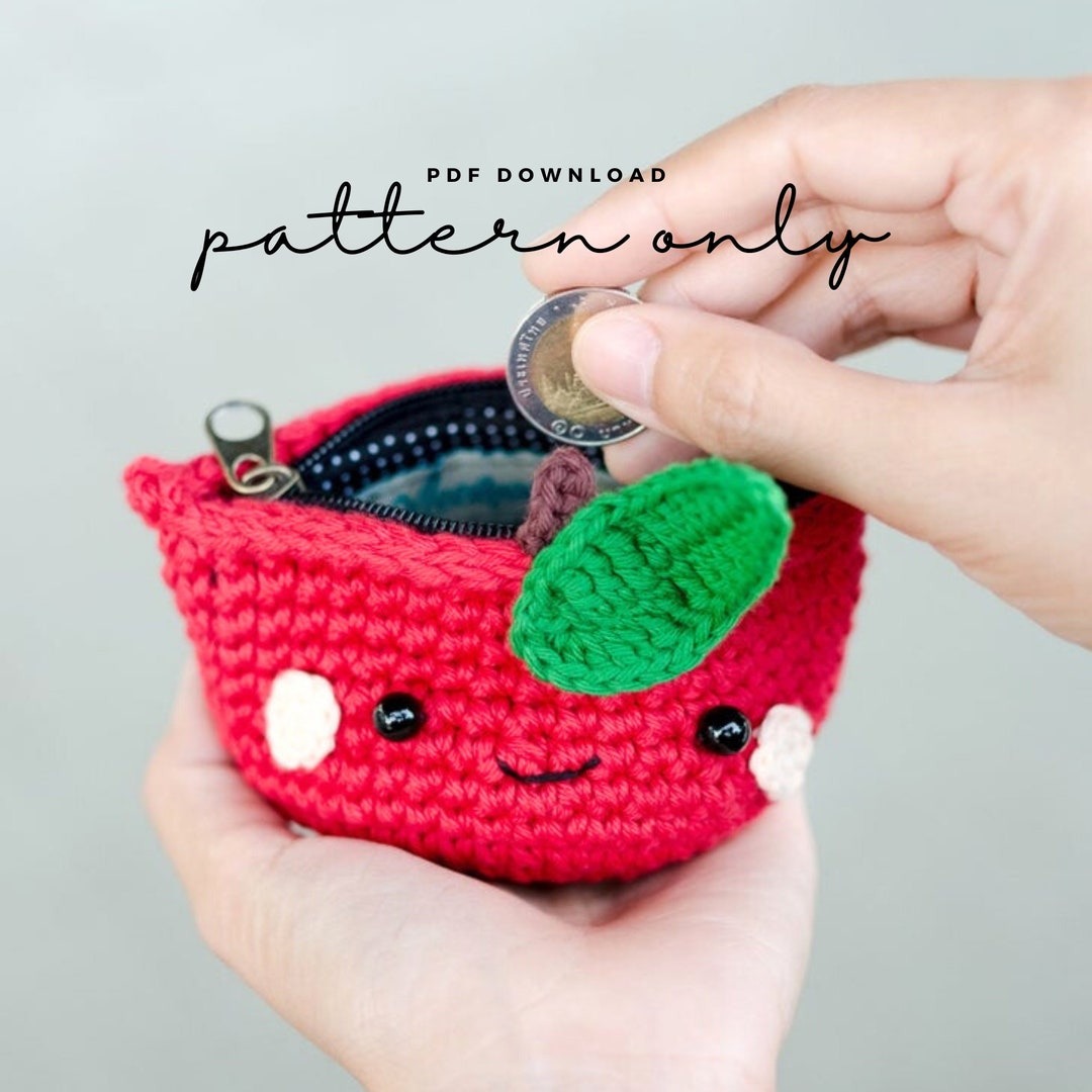 Pdf Pattern Apple Coin Purse, Bag Pattern, Crochet Pattern, Tutorial ...