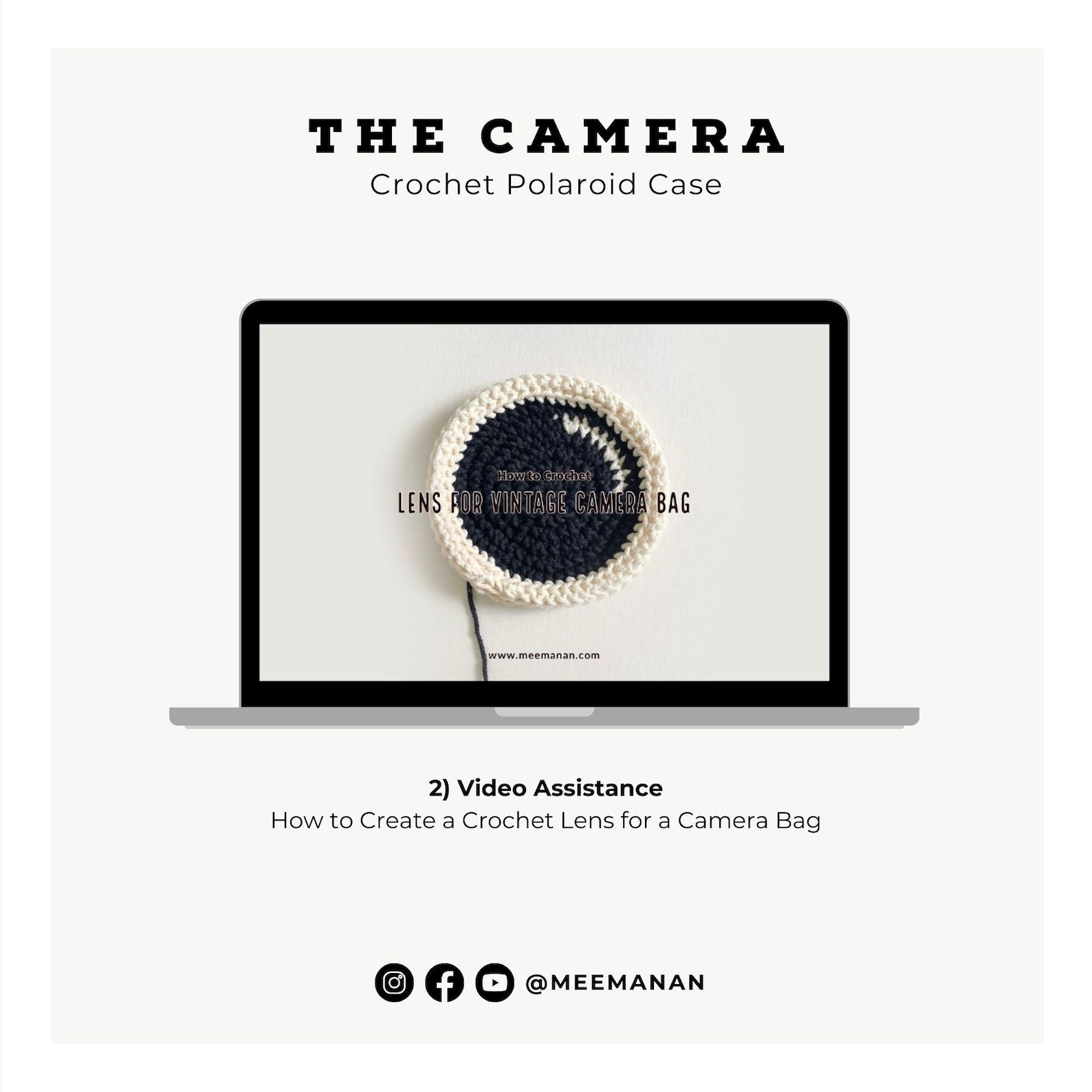 Crochet Camera Case Pattern | Fuji Instax Mini (PDF Pattern) - Etsy