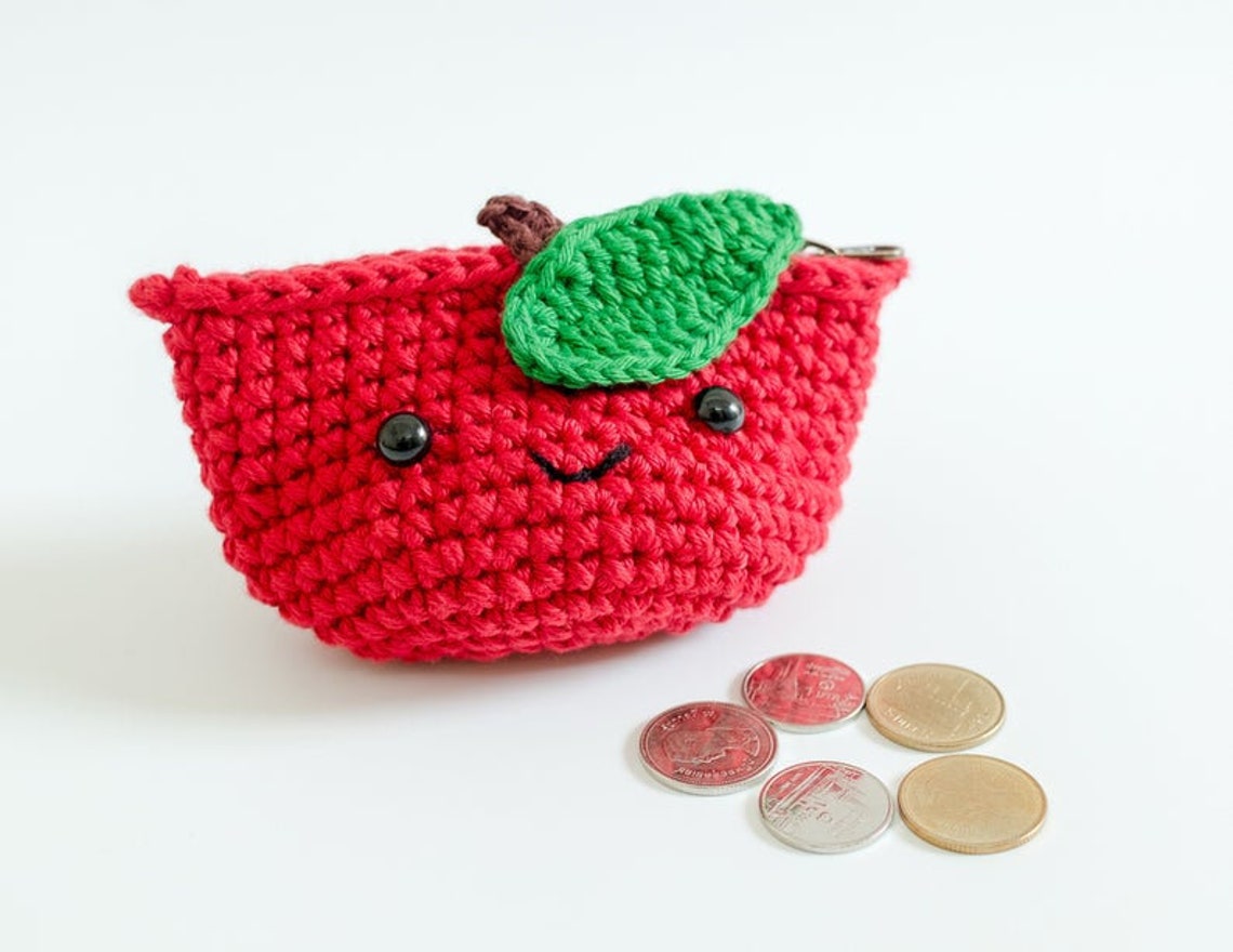 Pdf Pattern Apple Coin Purse, Bag Pattern, Crochet Pattern, Tutorial ...