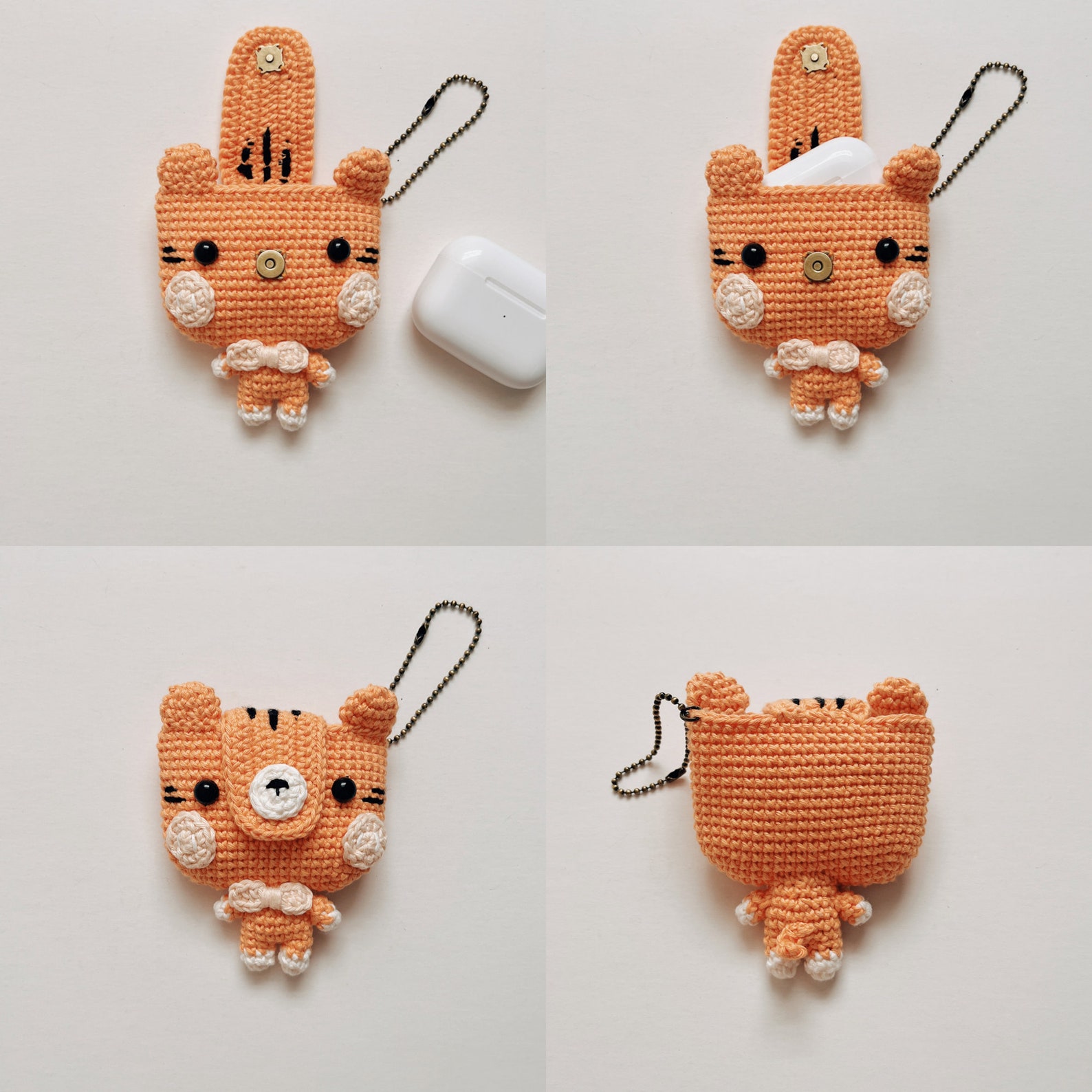 Pdf Pattern Earpods Pouch Fox & Tiger Airpods 1/2 Airpods - Etsy