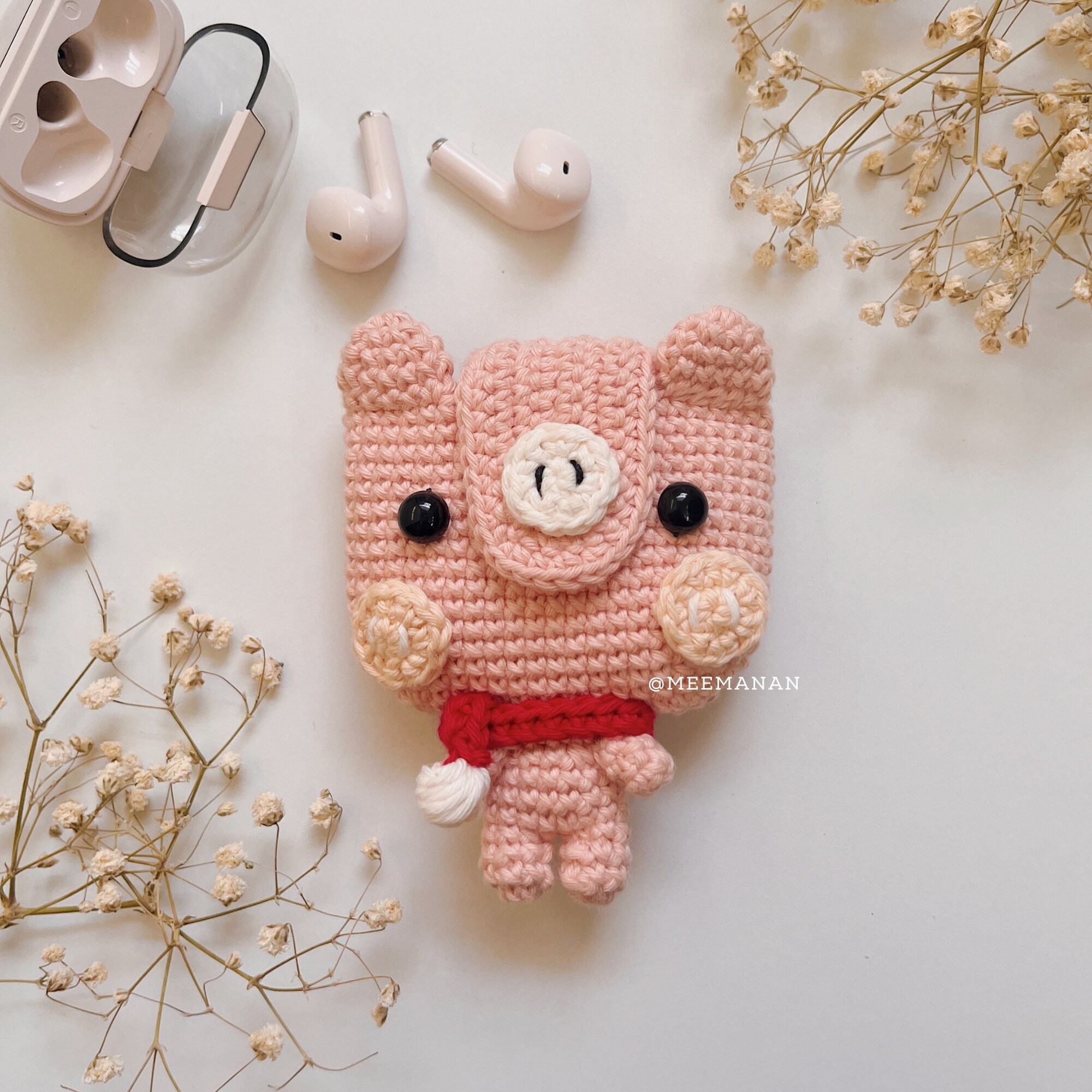 Cow and Pig Crochet Earpods Pouch Pattern | Airpods 1/2 and Pro (PDF ...