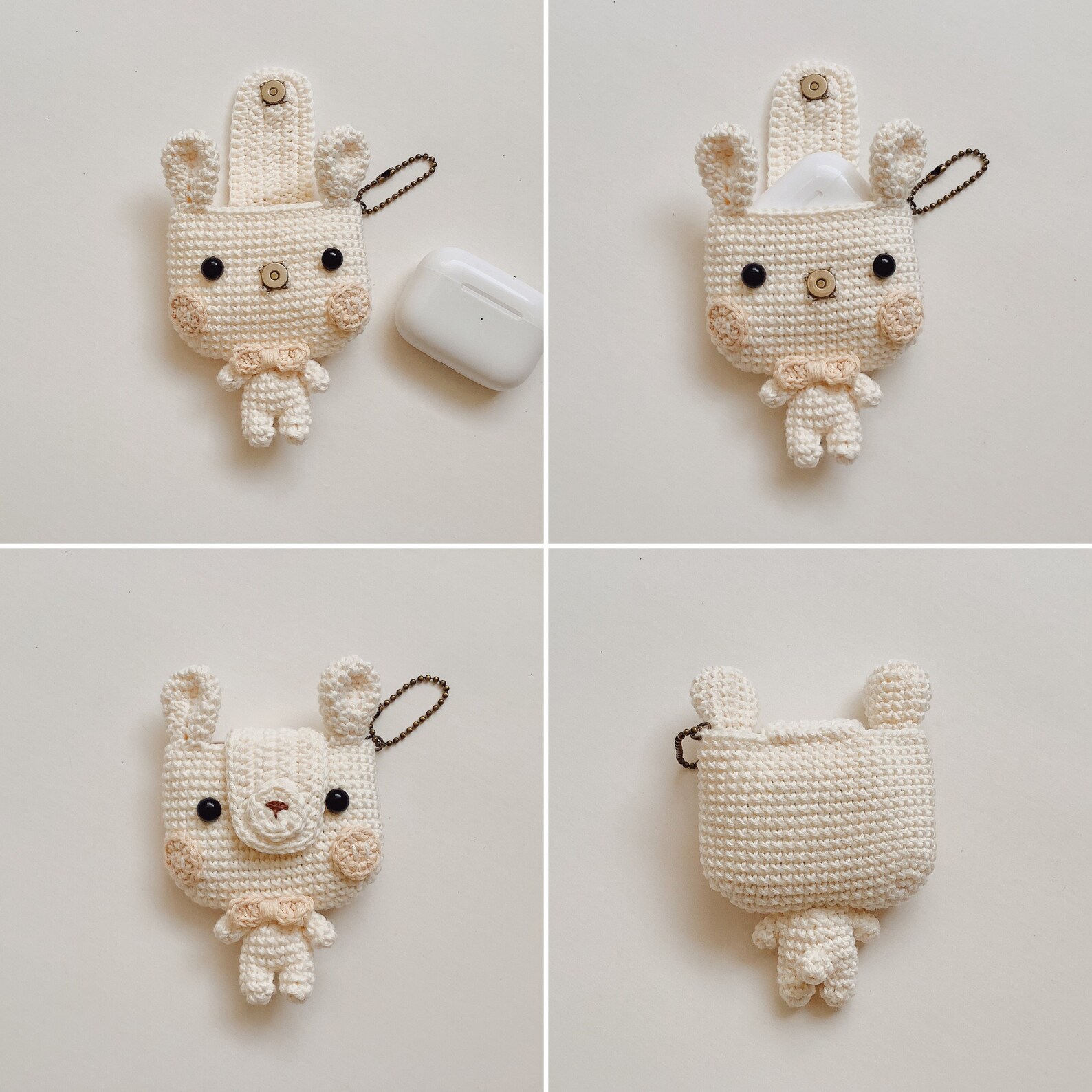 Pdf Pattern Earpods Pouch | Bear & Rabbit, Airpods 1/2, Airpods Pro ...