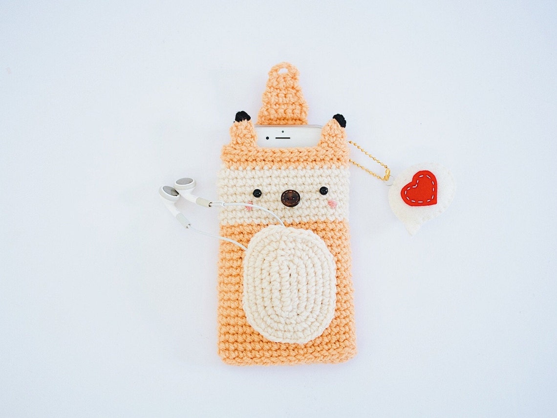 Pdf Pattern the Fox Phone Holder Phone Case Cute Tutorial | Etsy