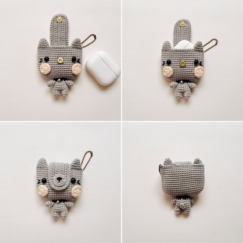 Crochet Cat & Dog Earpods Pouch Pattern | Airpods 1/2/pro (PDF Pattern ...