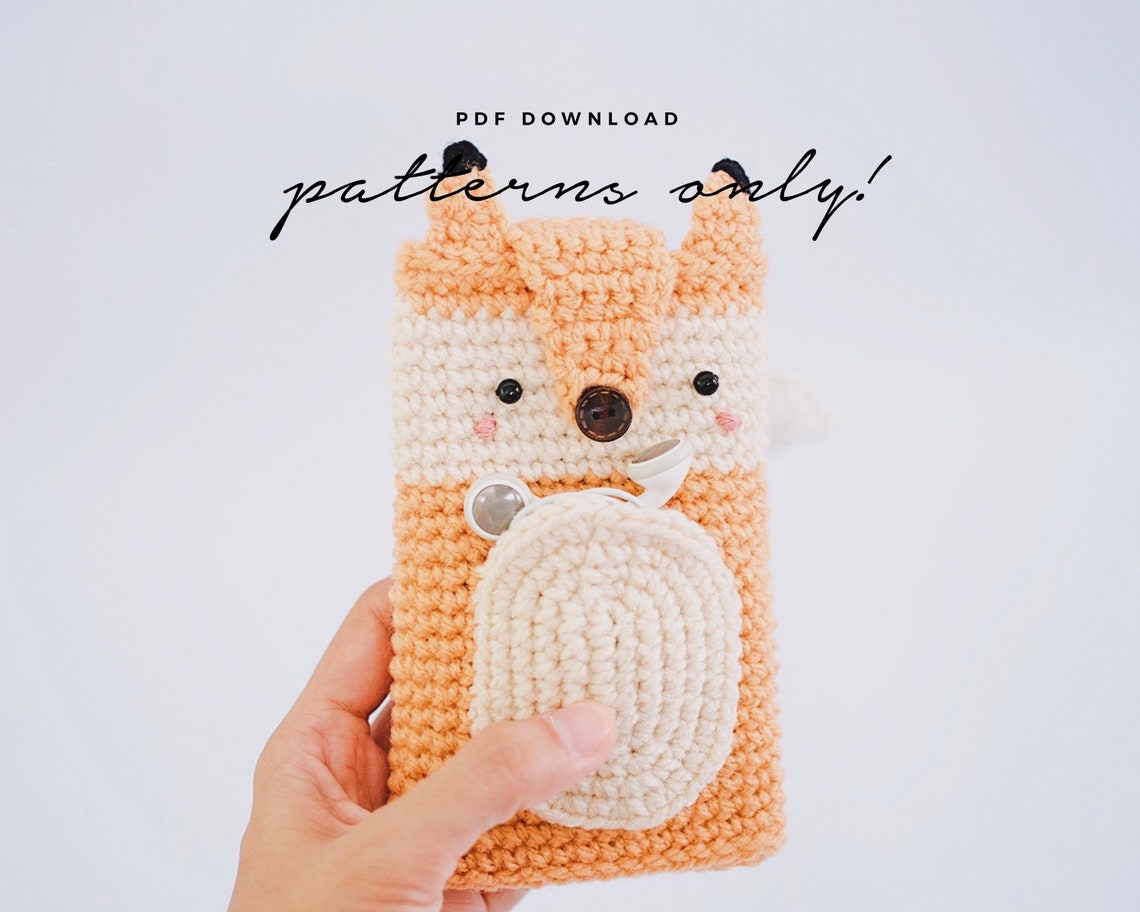 Pdf Pattern the Fox Phone Holder Phone Case Cute Tutorial | Etsy