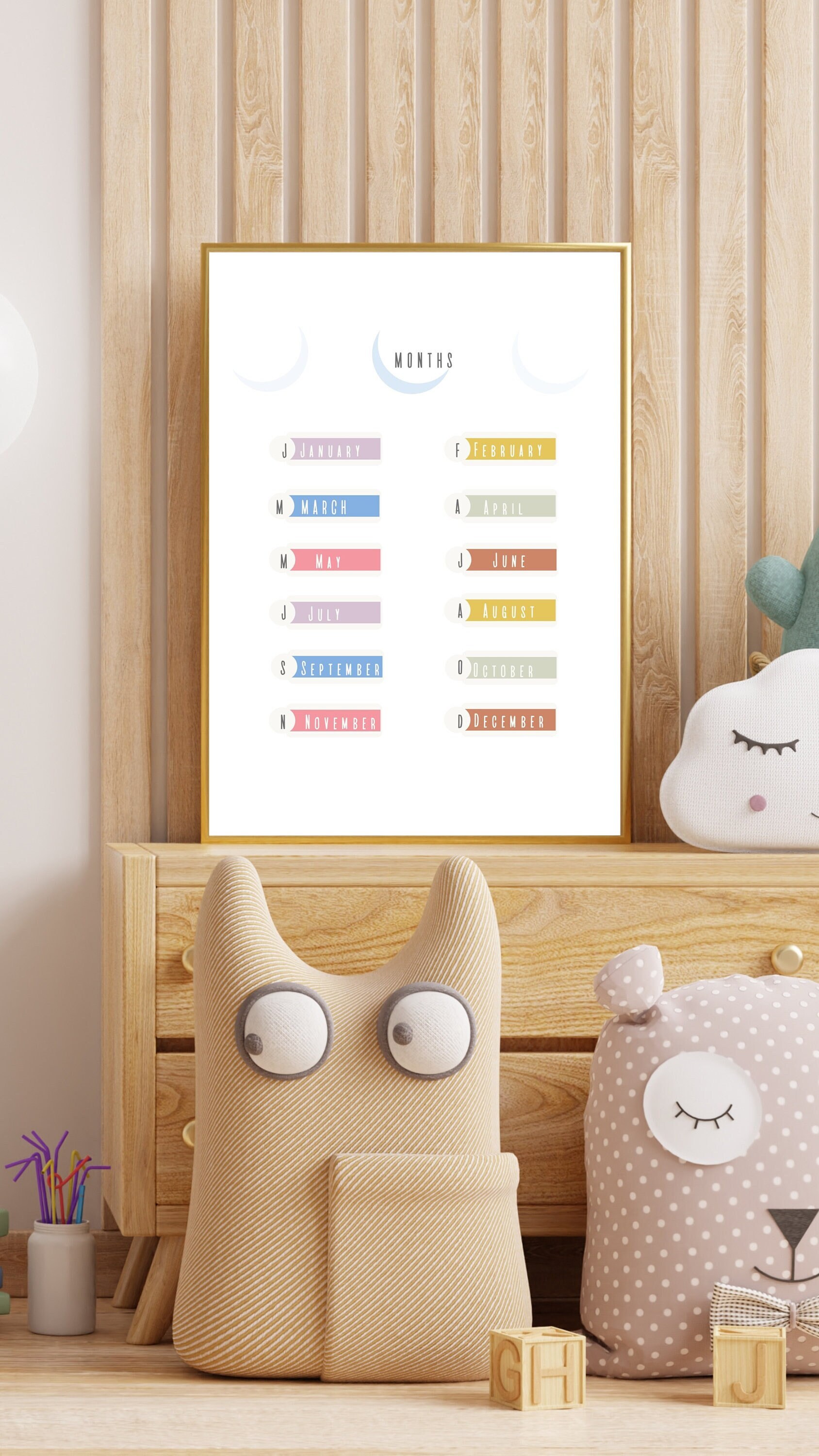 Months of the Year Printable, Educational Posters, Kindergarten Poster ...