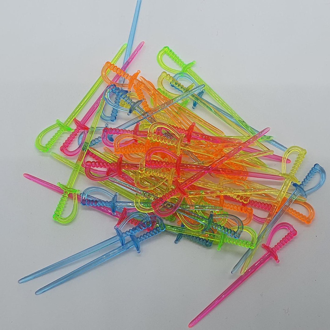 100 X Pirates Sword Cocktail Sticks -picks - Parties Retro Food ...