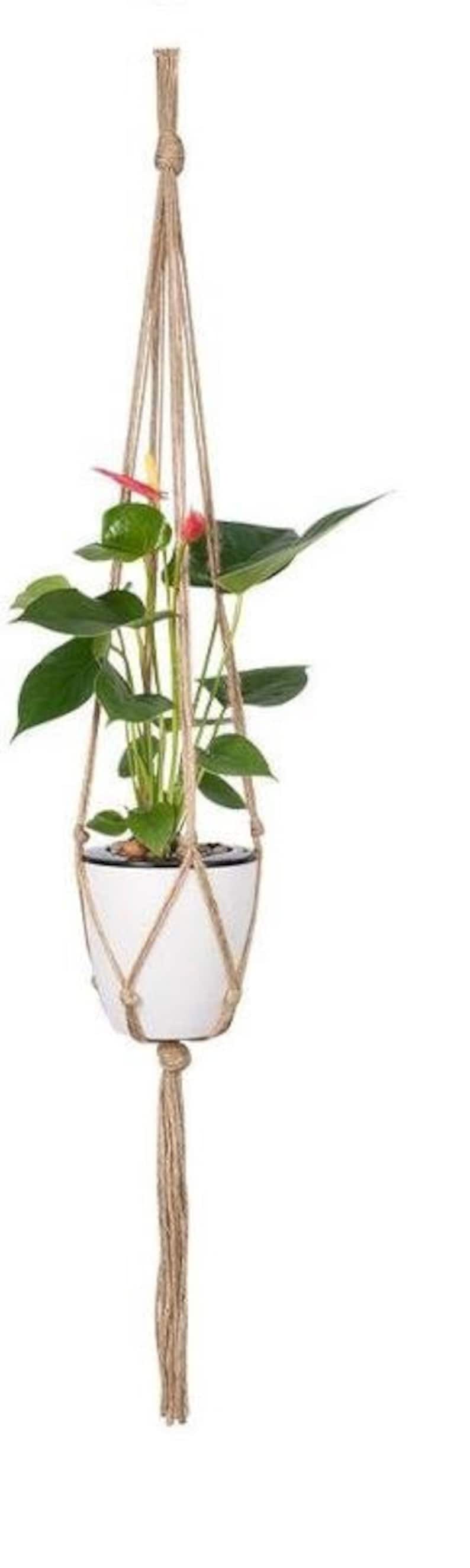 Woven Jute Rope Hand Tied Plant Hanger - Etsy