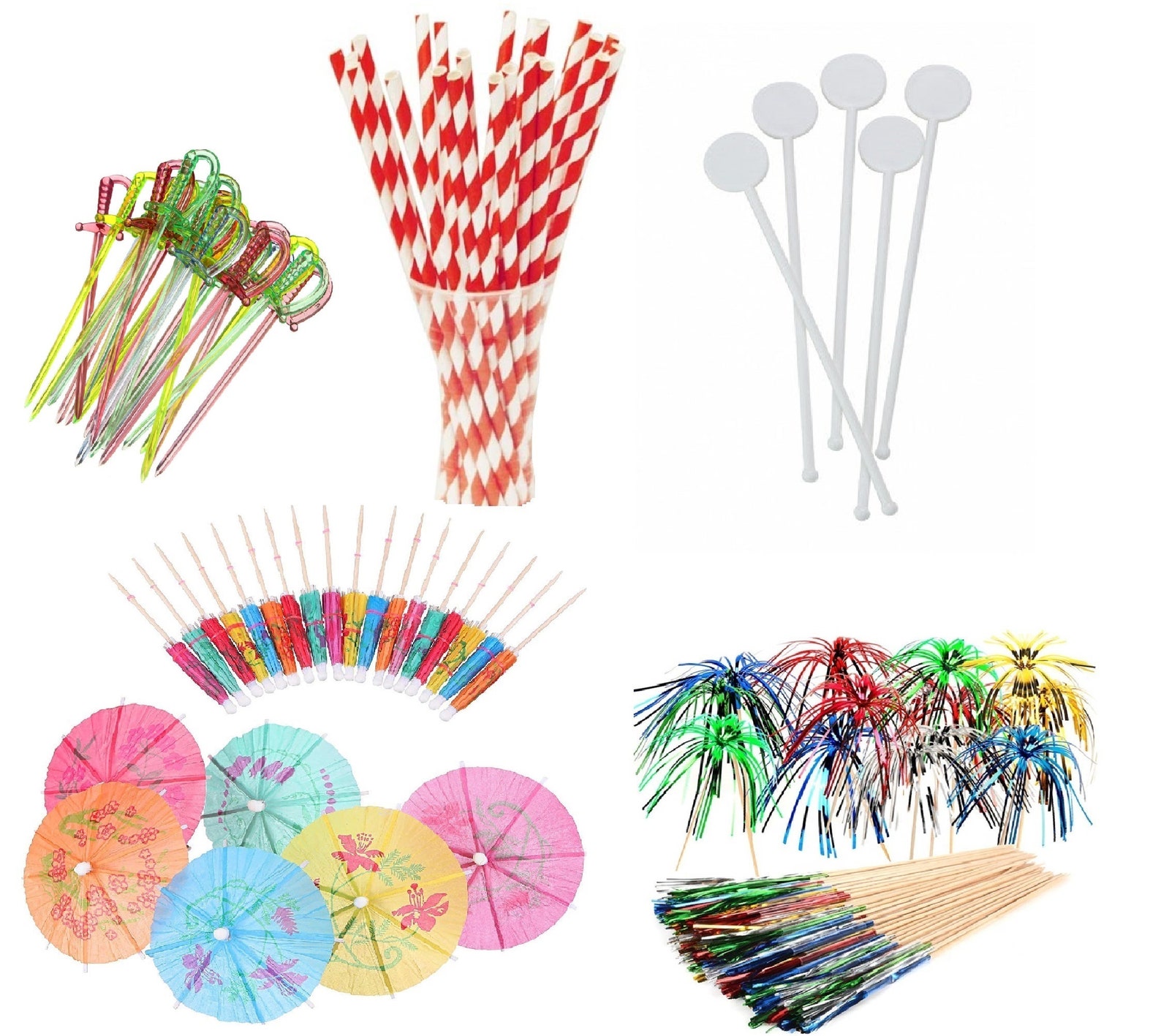 99 Piece Cocktail Drink Accessory Decoration Pack Party Bar - Etsy UK