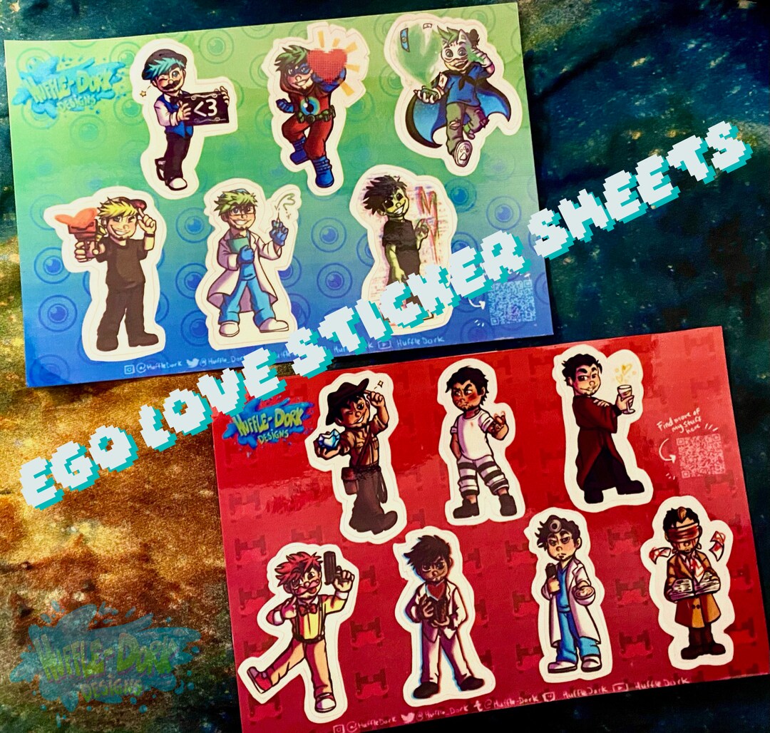Markiplier and Jacksepticeye Ego Love Sticker Sheets - Etsy