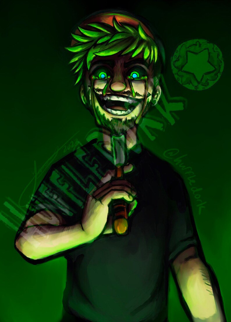 Possessed Egos Jacksepticeye Fanart Art Print (marvin the Magnificent ...