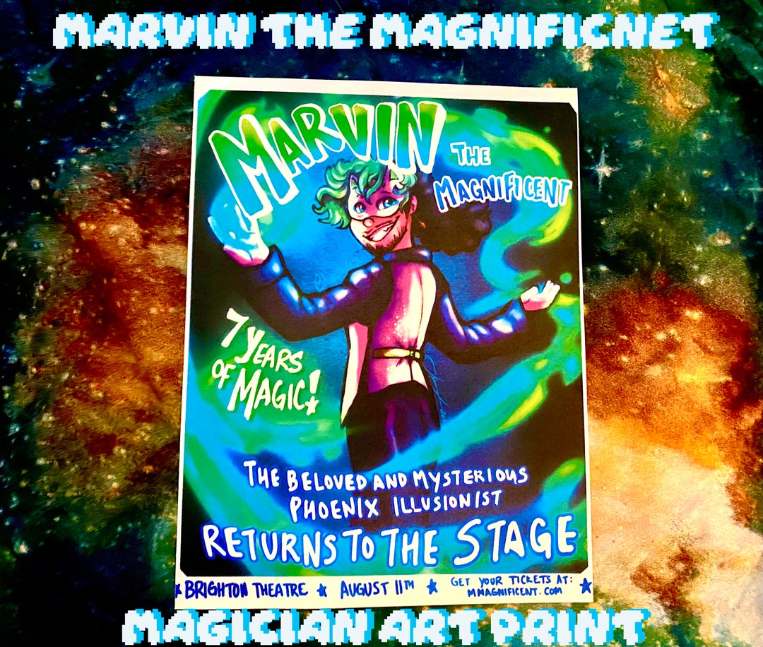 Marvin the Magnificent Magician’s Poster Art Print (jacksepticeye ...
