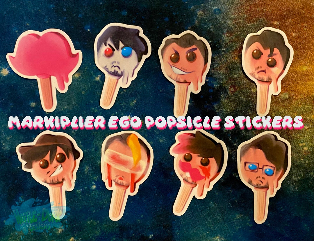 Markiplier Egos Popsicle Stickers and Sticker Sheets (actor Mark, Yancy ...