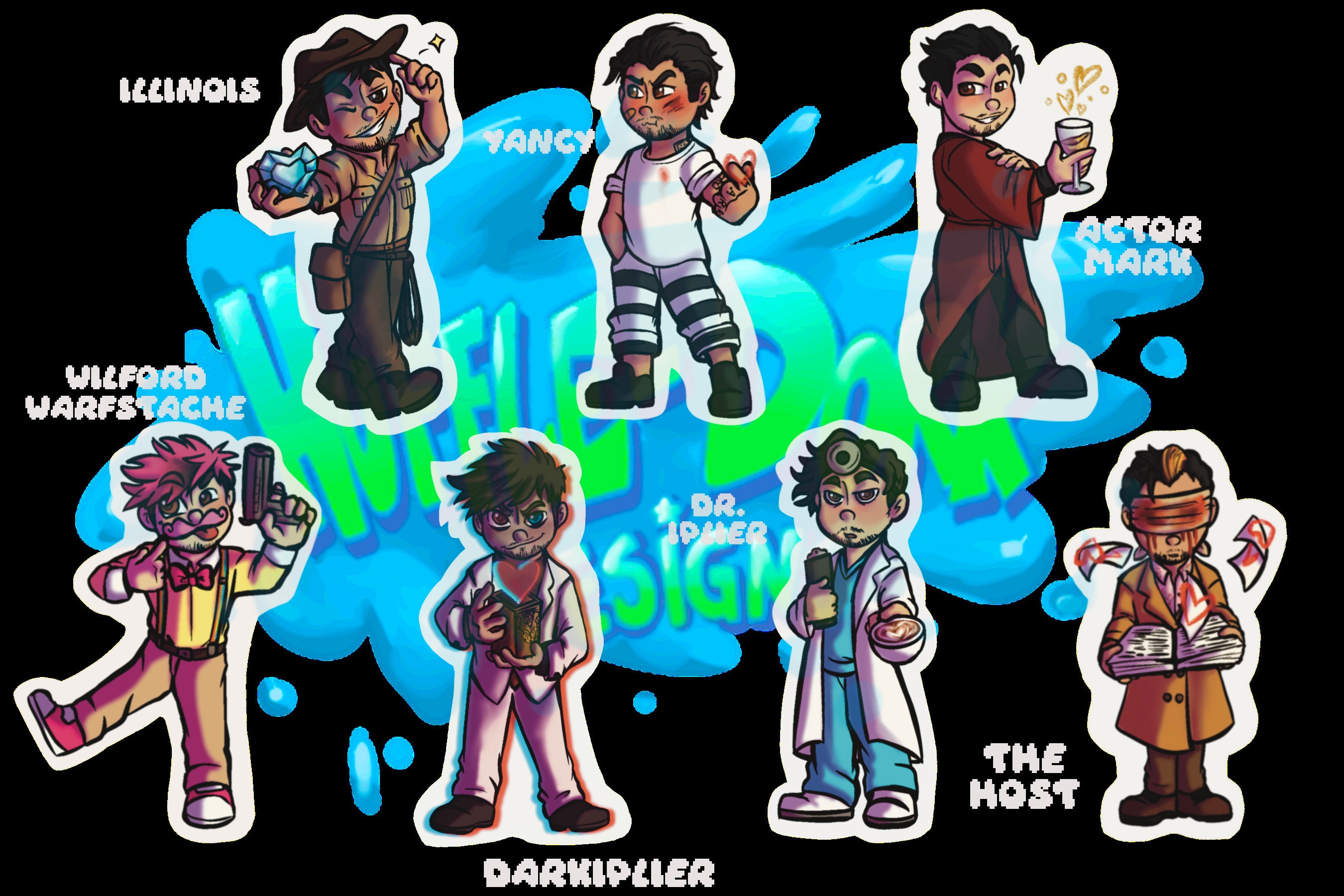 Markiplier Ego Love Sticker Collection - Etsy